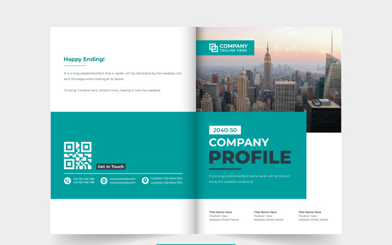 Modern business promotion brochure cover - TemplateMonster
