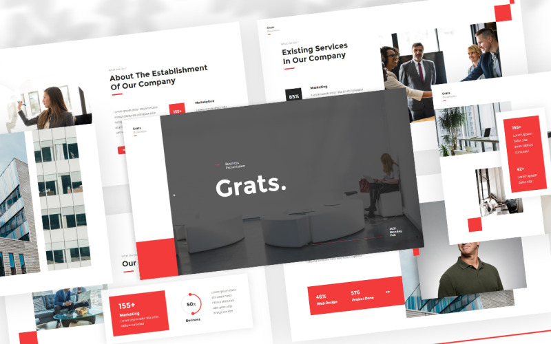 Grats - Plantilla de PowerPoint de negocios - TemplateMonster