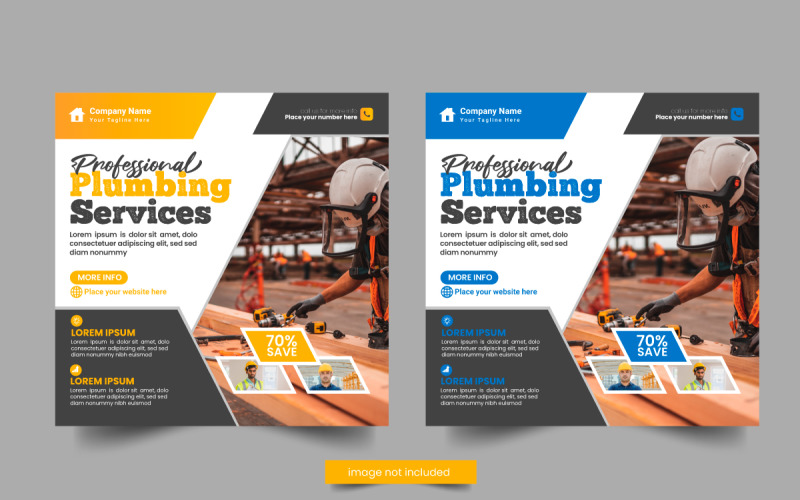 Bricoleur réparation à domicile médias sociaux post conception de poste ...