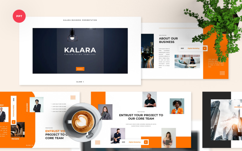 Modèle PowerPoint de Kalara Business - TemplateMonster