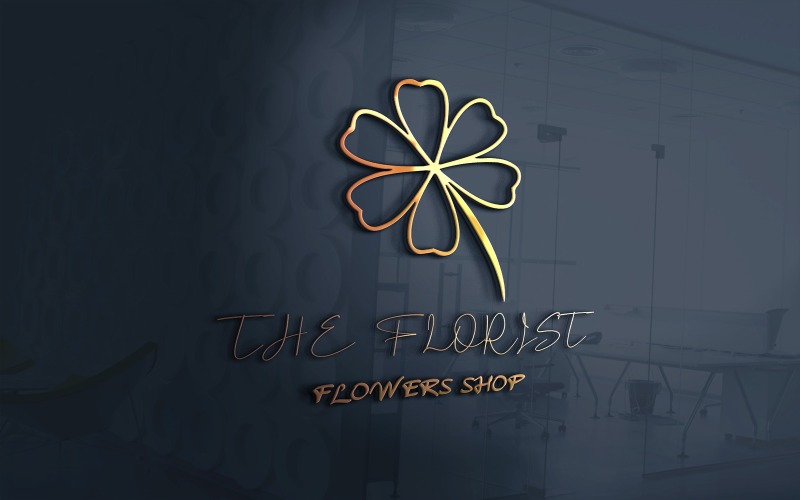 Le fichier vectoriel de modèle de logo de magasin de fleurs de fleuriste