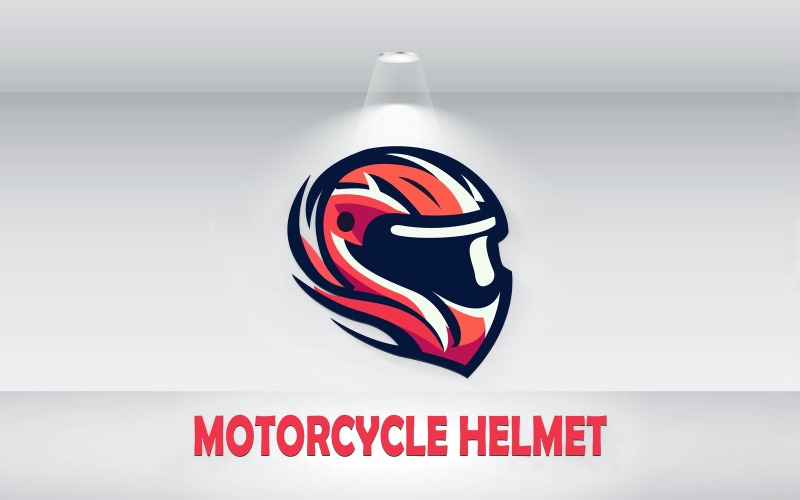Motorcycle Helmet Modern Logo Template Vector File