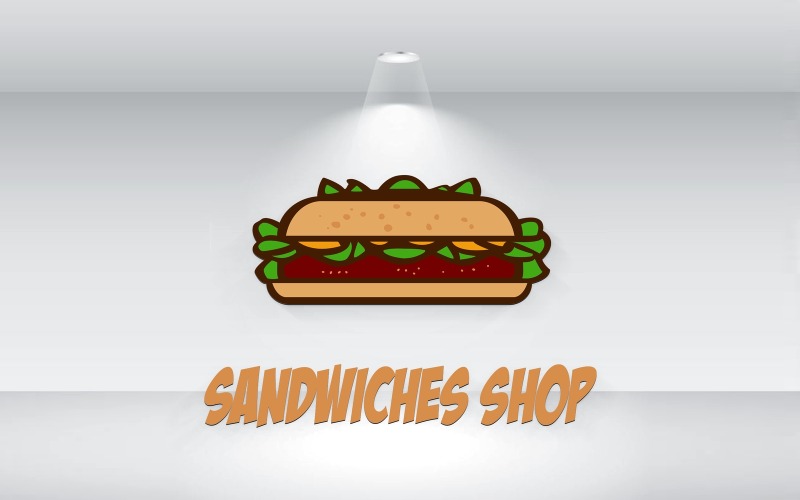 Sandwiches Shop Fast Food Modern Logo Template Vector File