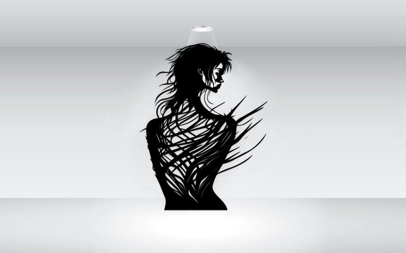 Women Back Lines vector Template Vector File High Quality Can Be Used ...