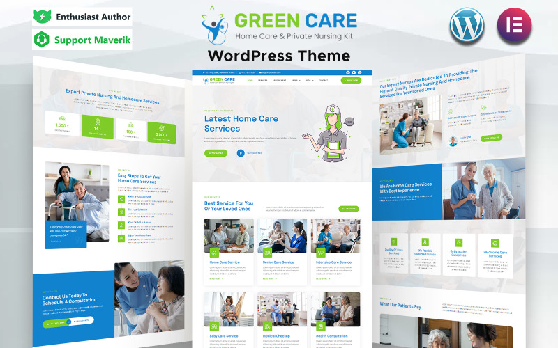 Green Care - Home Care & Private Nursing WordPress Theme