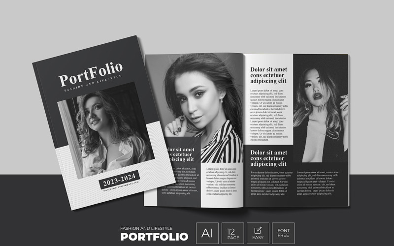 Modelo de portfólio de moda #330515 - TemplateMonster