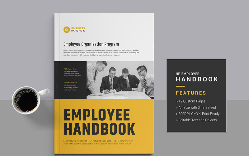 RH / Design do Manual do Funcionário - TemplateMonster