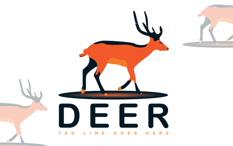 Modèle de logo de cerf - Logo animal - TemplateMonster