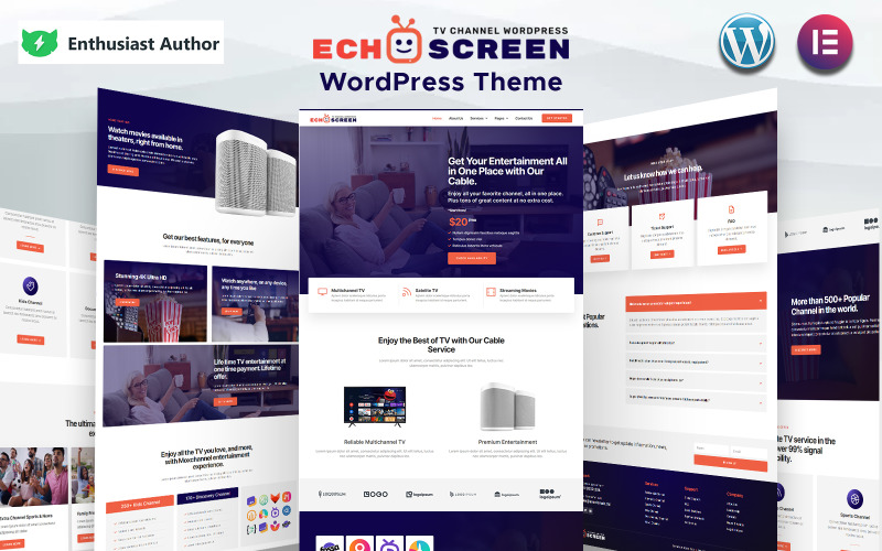 Echo Screen - Tema de WordPress para canal de televisión