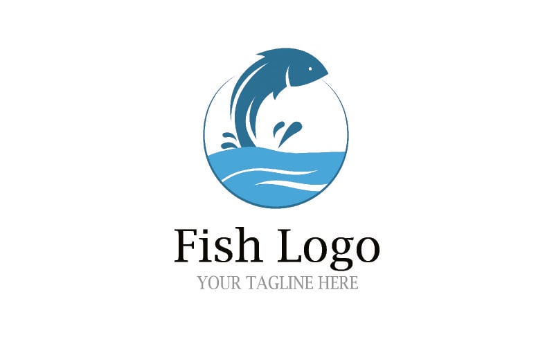 Logotipo de pescado para todas las empresas y restaurantes