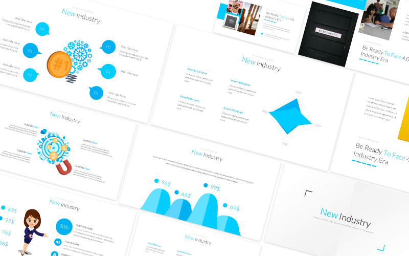 New Industry Creative Powerpoint Template - TemplateMonster