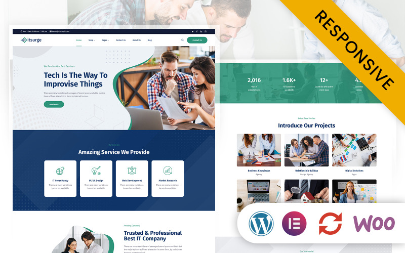 Itsurge - Technology & IT Solutions Elementor Wordpress Theme