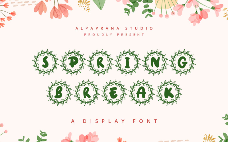 Spring Break - Decorative Display Font - TemplateMonster Spring Break - Decorative Display Font - TemplateMonster