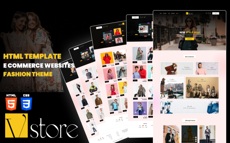 Vstore - Fashion ecommerce HTML5 template - TemplateMonster