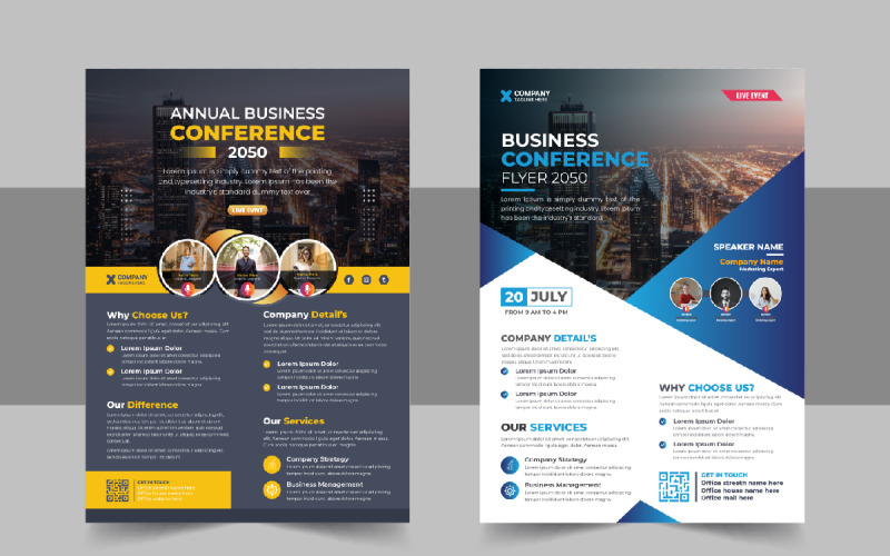 Business Conference Event Flayer Design - TemplateMonster