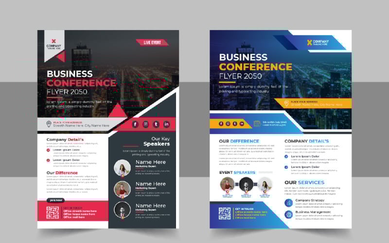 Business Webinar Flyer Design Template - TemplateMonster