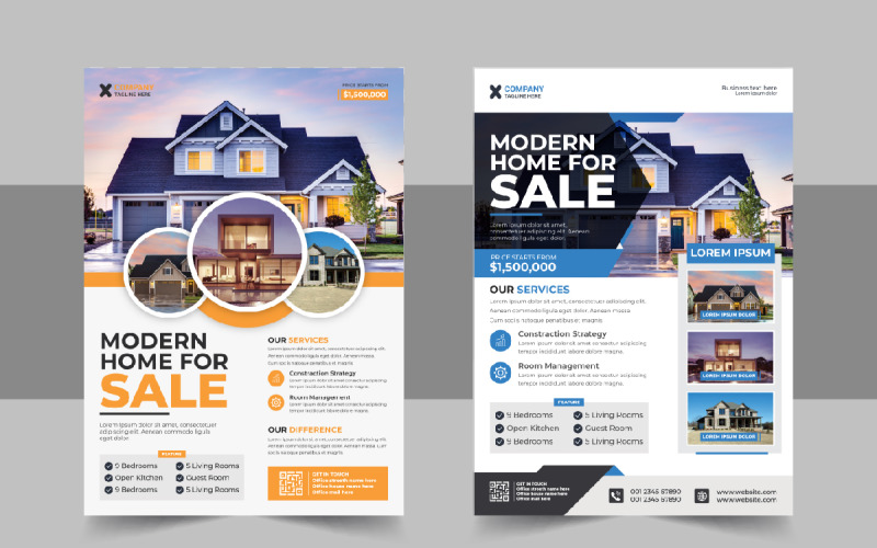 Modern Real Estate Property Flyer Design Template