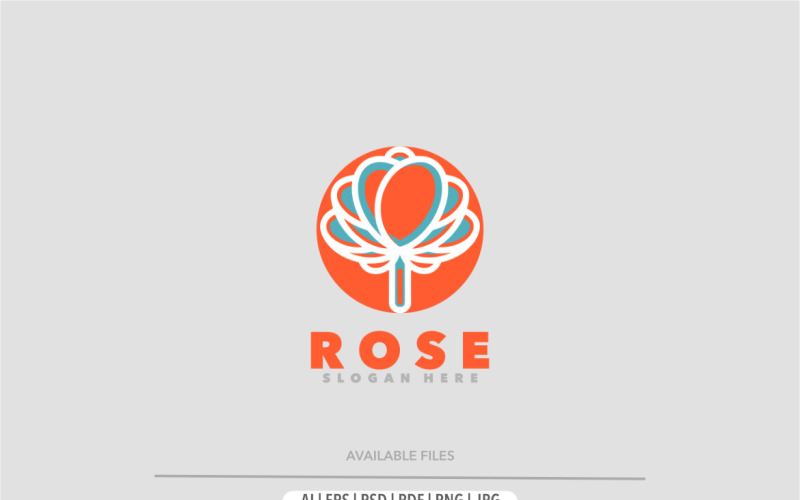 Rose luxury simple logo template #331148 - TemplateMonster