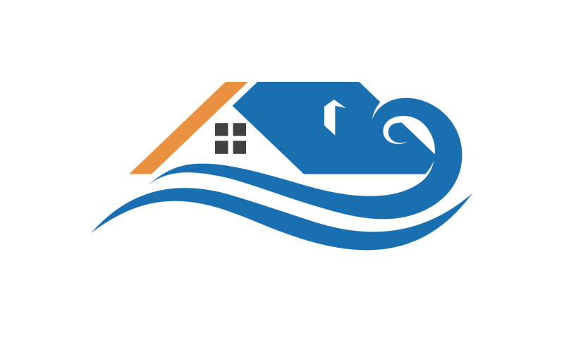 Casa edificio propiedad vender logo vector v4
