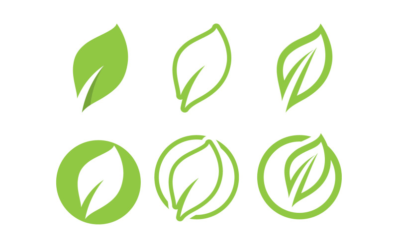 Eco leaf green fresh nature go green tree logo design template v2