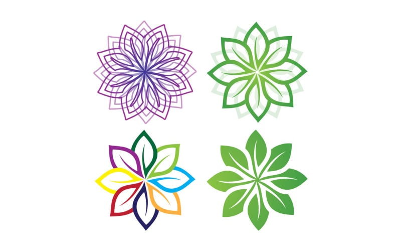 Eco leaf green fresh nature go green tree logo design template v8