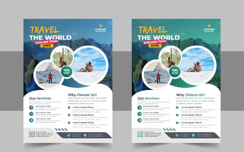 Creative Travel Flyer Design Template - TemplateMonster