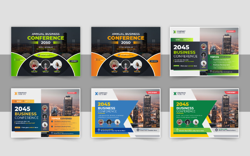 Business conference flyer or invitation flyer design