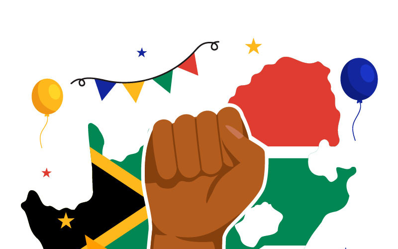 16 Illustration zum Internationalen Tag von Nelson Mandela