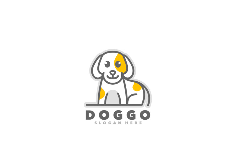 Dog outline mascot logo design #332047 - TemplateMonster