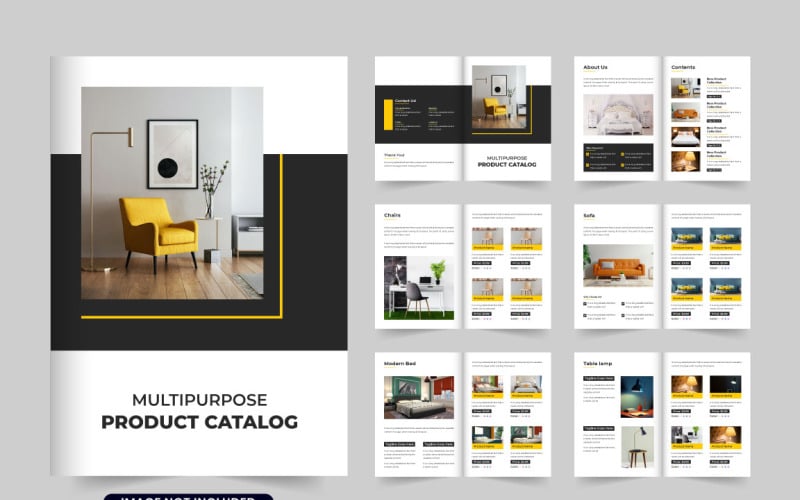 Catalogue de produits et mise en page du magazine