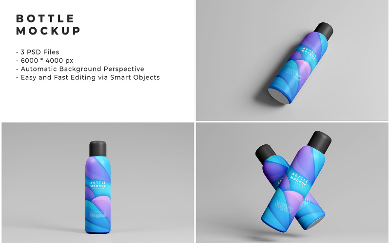 Modello di mockup di bevande in bottiglia - TemplateMonster