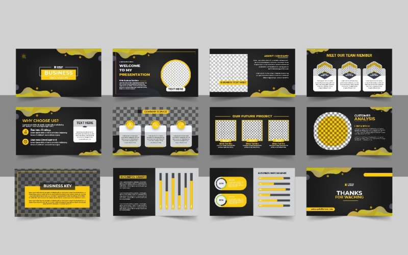 Business presentation template design - TemplateMonster