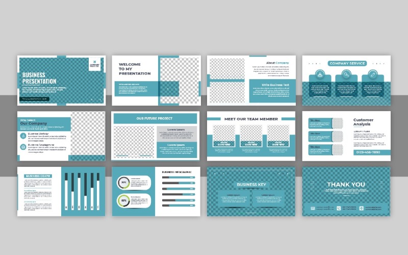 Modernes Business-Präsentationsdesign-Vorlagenlayout