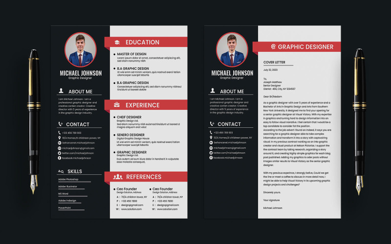 Graphic Designer of Professional Resume Template