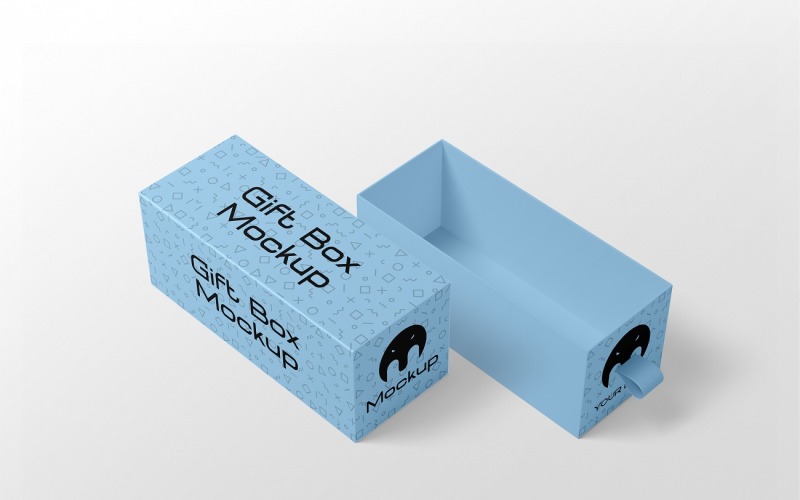 Sliding Drawer Box Packaging Mockup 3 - TemplateMonster
