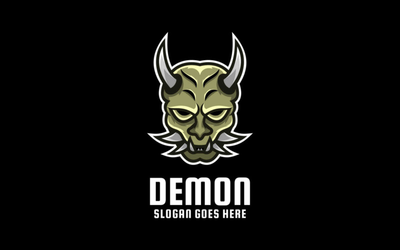 Demon Simple Mascot Logo 1 #332932 - TemplateMonster