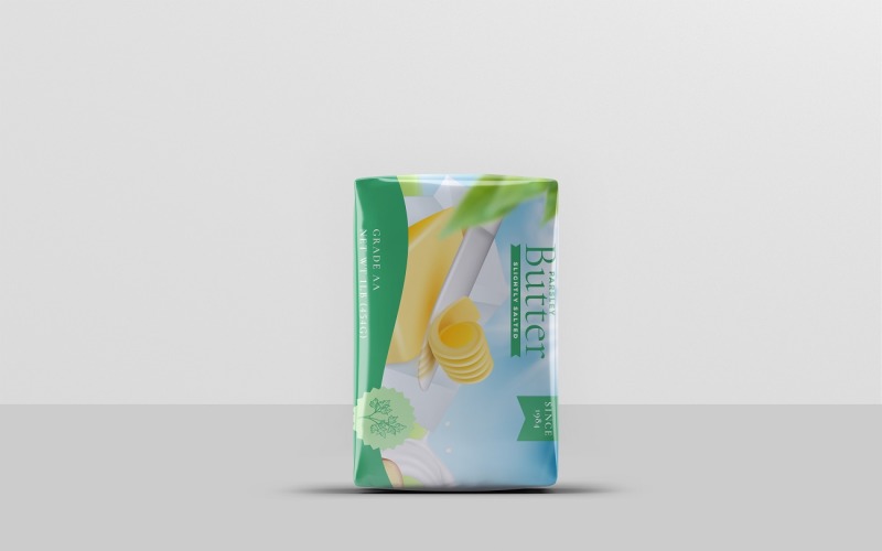 Spread Butter Wrap packaging Mockup 2 - TemplateMonster