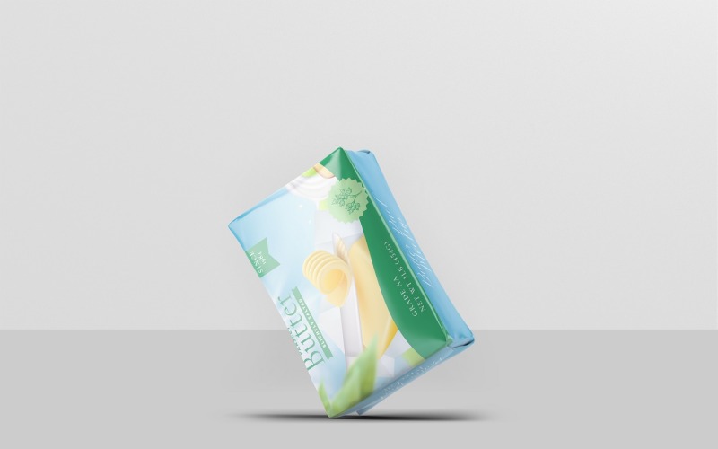 Spread Butter Wrap packaging Mockup 4 - TemplateMonster