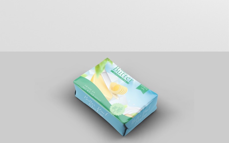 Spread Butter Wrap packaging Mockup 8 - TemplateMonster