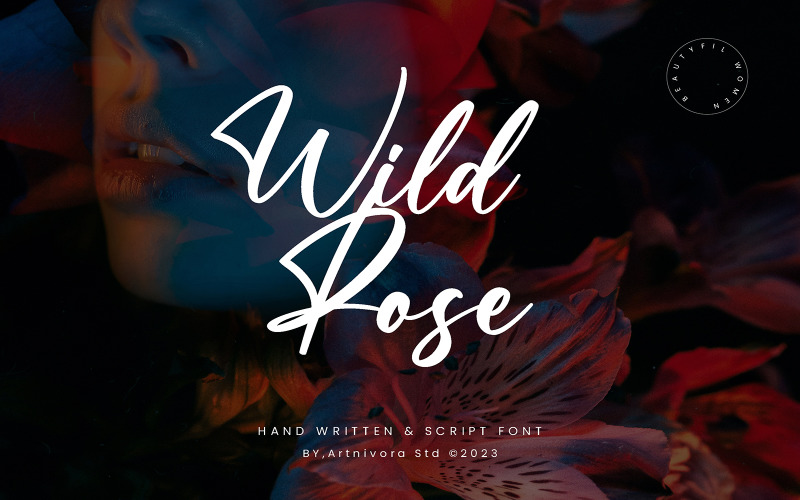 Wild Rose - Police manuscrite #333084 - TemplateMonster