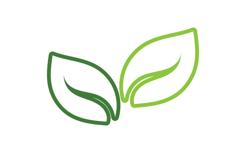 Eco hoja verde naturaleza elemento ir verde logo v58