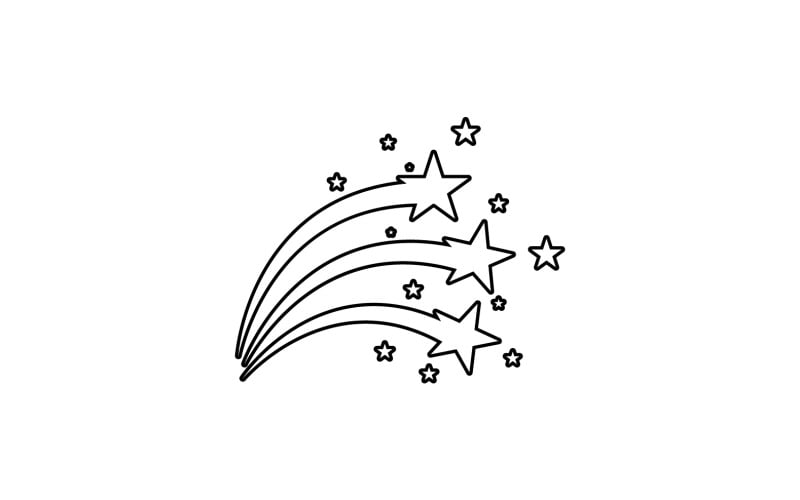 Shooting star design vector decoration v15 - TemplateMonster