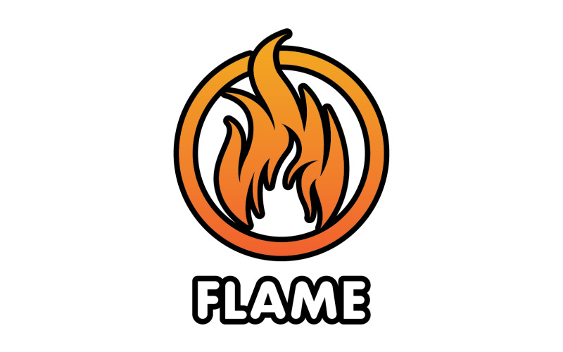 Alev ateşi sıcak yanan logo şablonu v5 - TemplateMonster