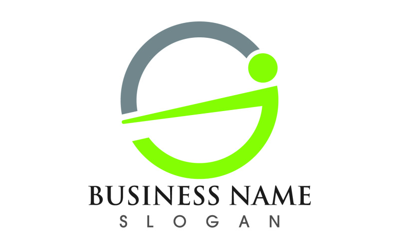 G letter initial business logo template vector v23