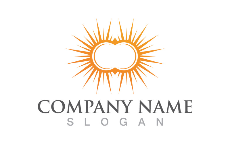 Sun vector logo template design element v2 - TemplateMonster