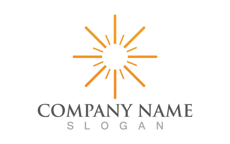 Sun vector logo template design element v4 - TemplateMonster