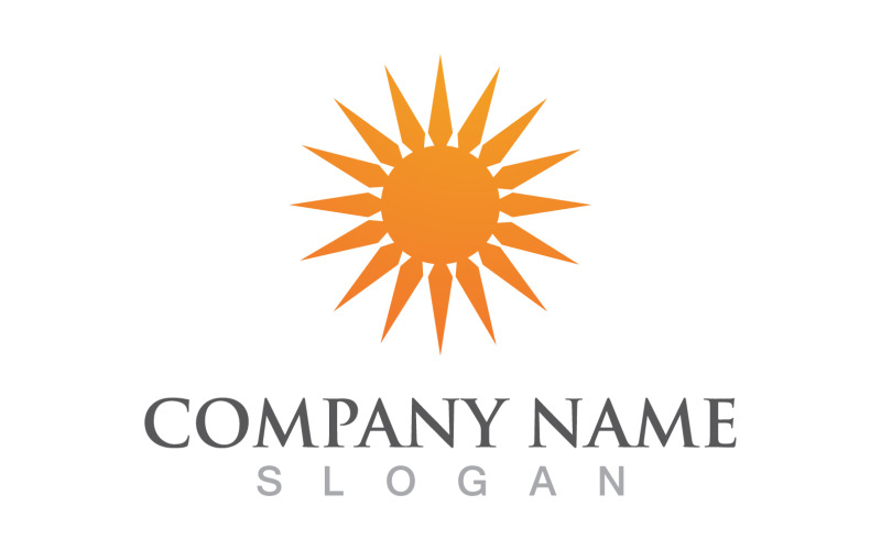 Sun vector logo template design element v7 - TemplateMonster