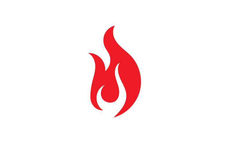 Flame fire burn hot logo icon template design v28