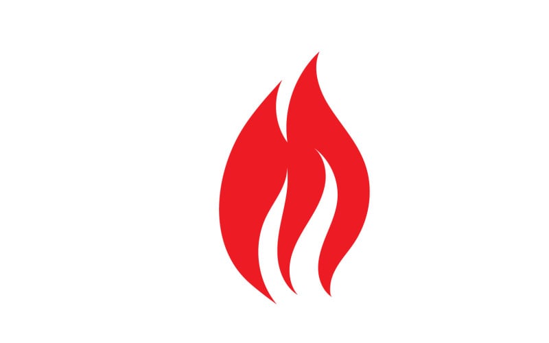 Flame fire burn hot logo icon template design v8