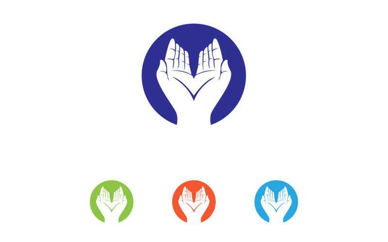 Hand Hope help health logo vector template v12